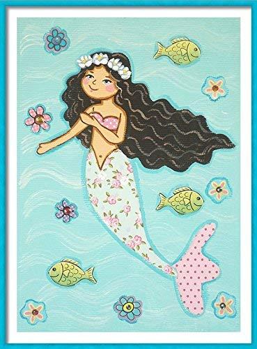 Blue mermaid print Mermaid nursery art Mermaid art Generic