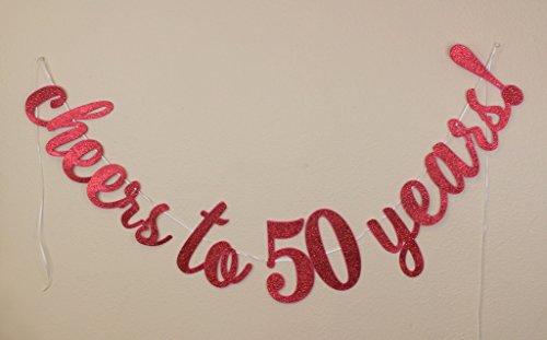 All About Details Cheers to 50 Years! Cursive Banner, 1set, 50th ...