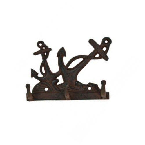 Moby Dick Cast Iron Coastal Ship's Anchor Key Rack Wall Decor