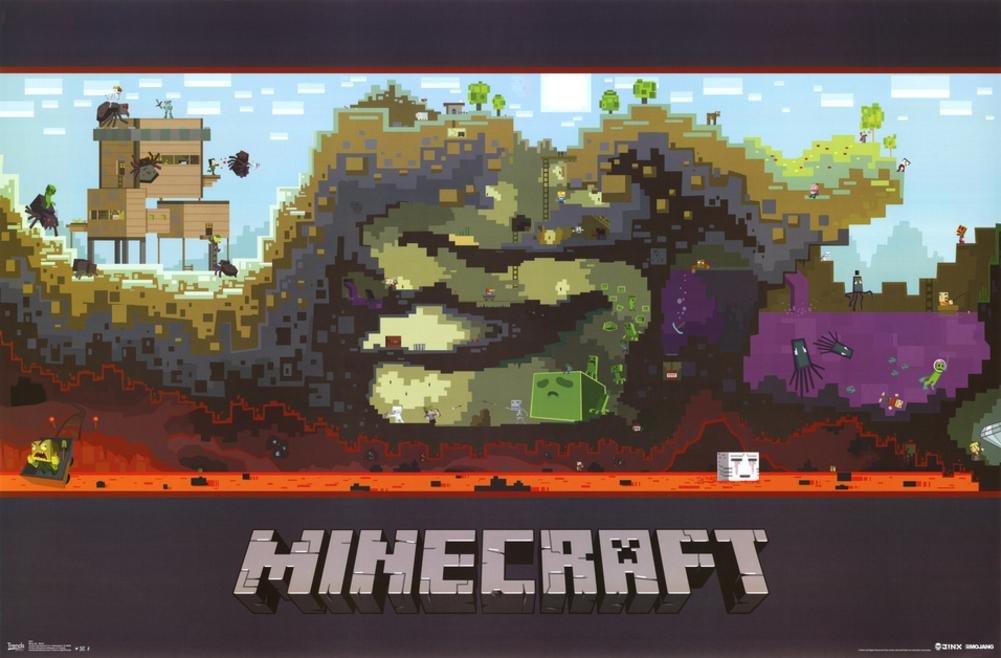1art1 Posters Minecraft - Underground POSTER STOP ONLINE