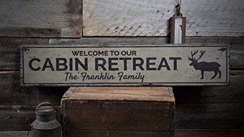 Cabin Retreat Sign, Wood Cabin Decor The Lizton Sign Shop