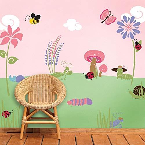 Bugs & Blossoms Wall Mural Stencil Kit My Wonderful Walls